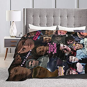 Ultra-Soft Flannel Fleece Blanket Lightweight All Season Throw Blankets Warm Cozy Air Conditioning Blanket for Living Room Sofa Bed 60"X50"