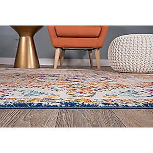 Rugshop Vintage Distressed Bohemian Area Rug 5' x 7' Multi