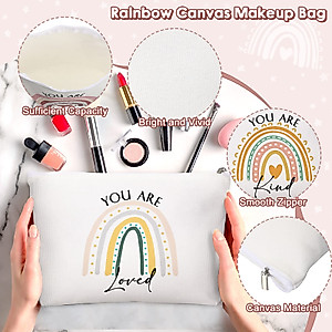 Tessco 3 Pcs Thank You Gifts for Women Appreciation Gift Boxes You Are Loved Gifts Stainless Steel Tumbler Rainbow Makeup Bag Inspirational Keychain You Are Amazing Gifts for Coworker Nurse Secretary