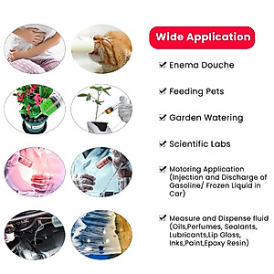 200ml Large Plastic Syringe with Tubing Tip Cap for Liquid Jello Shots Oral Lip Gloss Crafts Epoxy Feeder Pet Watering Party Enema Irrigator Measure Refill Oil Glue Applicator Dispenser without Needle