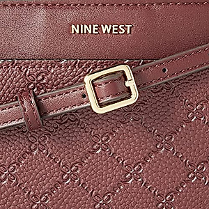 Nine West Brooklyn Crossbody, Merlot Logo