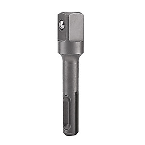 4Pcs Set SDS Plus Shank to 1/4" Hex Socket Adaptor and 1/4" 3/8" 1/2" Head Drill Bit Extension Connector
