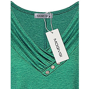 MOQIVGI Tunic Tops for Leggings for Women Cowl Neck Long Sleeve Fall Shirts Modest Career Office Wear Cozy Modern Fit Sharkbite Hem A-line Pullover Sweatshirt with Pockets Green XX-Large