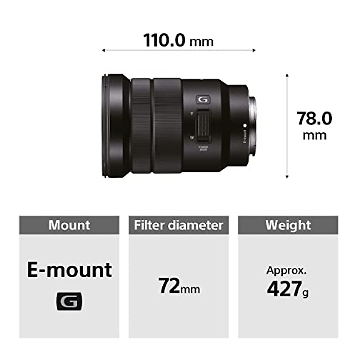 Sony SELP18105G E PZ 18-105mm F4 G OSS (Renewed)
