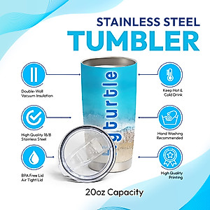 Hyturtle Personalized Softball Tumbler - Just A Girl Who Loves Softballs Custom Name Stainless Steel Tumbler 20oz With Lid - Softball Gifts For Mom Women Fan Coach Sport Lovers Birthday Mother's Day…