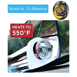 MrMapMax Solar Oven Portable Oven-4.5L Large Capacity Solar Cooker Outdoor Oven Camping Stove with Thermometer For 2-3 People Backpacking Hiking Family Party