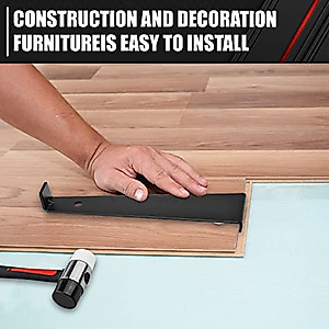 C&T 12.2In Pull bar for Vinyl Plank Flooring, Heavy Duty Laminate Wood Flooring Installation Set, Black