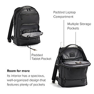 TUMI - Harrison Warren Leather Laptop Backpack - 15 Inch Computer Bag for Men and Women - Black