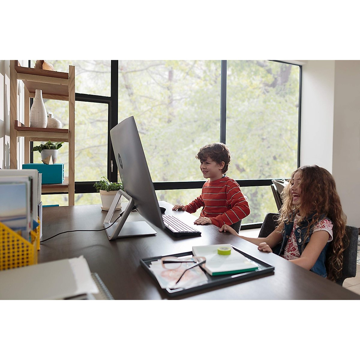 HP Pavilion 24-b223w 23.8" All-in-One PC, Intel Core i3-7100T, 6GB Memory, 1TB Hard Drive, Wireless Keyboard and Mouse, Windows 10