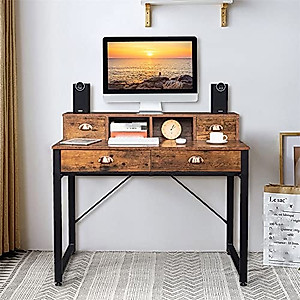 CZDYUF Work Study Desk with Storage Drawer Rack for Living Room Home and Office Computer Desk Work