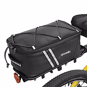 ANMEILU Bike Rack Bag Bike Bags for Bicycles Rear Rack Bike Trunk Bag Back Seat Carrier Saddle Luggage Storage Pack Bicycle Cargo Panniers Fat Tire Bike Folding Ebike Travel Cycling Waterproof Small