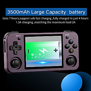 RG353M Handheld Game Console Aluminum Alloy CNC Support Dual OS Android 11+ Linux, 5G WiFi 4.2 Bluetooth 3.5 Inch IPS Multi-Touch Screen 64G TF Card 4420+ Classic Games