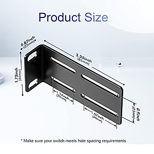 Rack Mount Kit Universal Adjustable 19 Inch Rack Ears for HP/ProCurve/Aruba/OfficeConnect/HPE and Other Switches