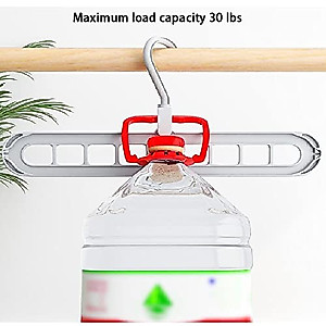 8pcs Magic Hanger Connector Multi-Functional Horizontal and Vertical Hanging Clothes 9 Jack 360 Degree Rotation New Space-Saving Hanger Stacking Easy Storage of Heavy Clothing