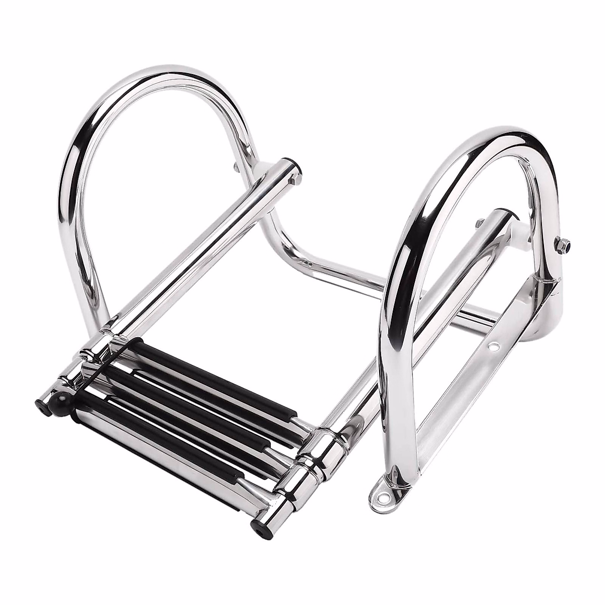 NovelBee 3 Step Inboard Boat Ladder,Stainless Steel Telescoping Step Ladder Folding Dock Ladder for Marine Boat Yacht Swimming Pool