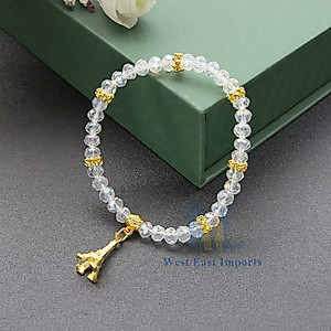 12 Pcs Paris Eiffel Tower Themed Crystal Bracelet Party Favors - Quinceanera / Wedding / Birthday / Baby Shower / Bridal Shower