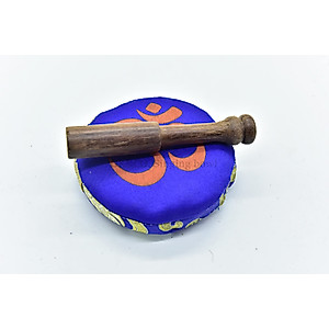 3.75" Tibetan Meditation Yoga Singing Bowl Black Set with free Wooden Mallet and Silk Cushion from Nepal, Singing bowls.