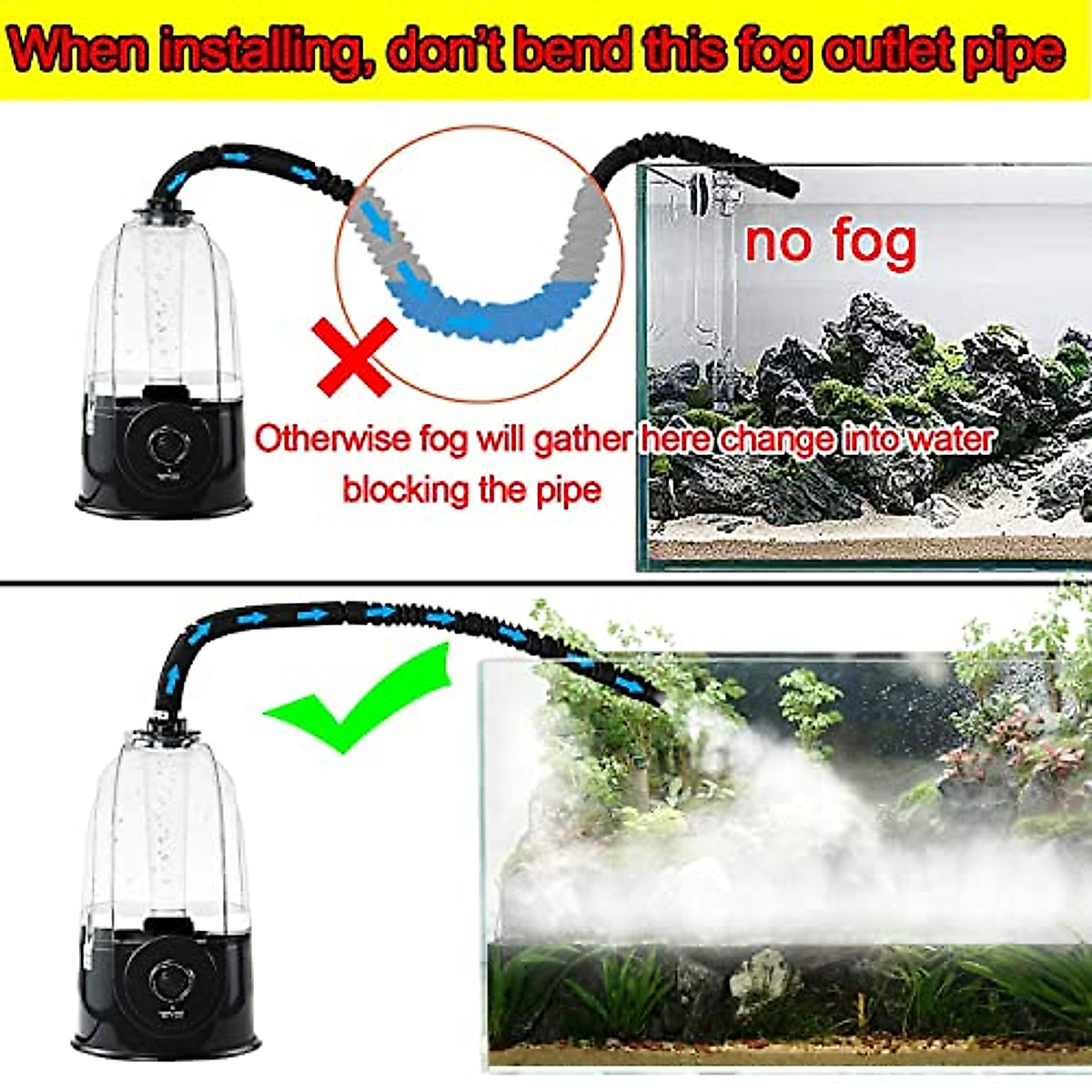 Reptile Fogger Terrariums Humidifier Fog Machine Mister 3L Large Size Ideal for Paludarium/Vivarium/Reptiles/Amphibians/Herps