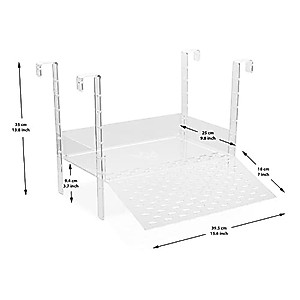Extra Large Wide Hanging Turtle Basking Platform - 17"x16" Aquatic Reptile Ramp Dock with Foot Grips, Adjustable, Ideal for 65+ Gallon Tanks or Larger