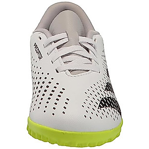 adidas Predator Accuracy.4 Turf Sneaker, White/Core Black/Lucid Lemon, 5.5 US Unisex Big Kid