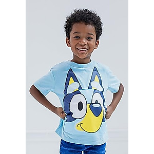 Bluey Toddler Boys 3 Pack Graphic T-Shirts 3T Blue