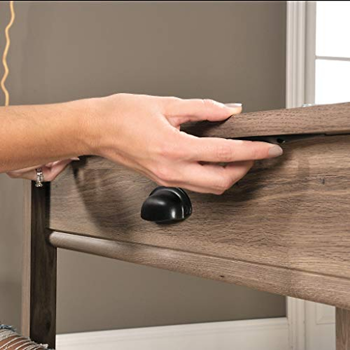 Sauder Harbor View Lift Top Desk, Salt Oak finish