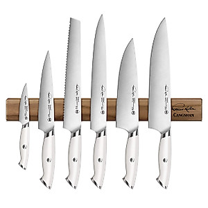 Cangshan Thomas Keller Signature Collection Swedish Powder Steel Forged, 7-Piece Magnetic Knife Set, White