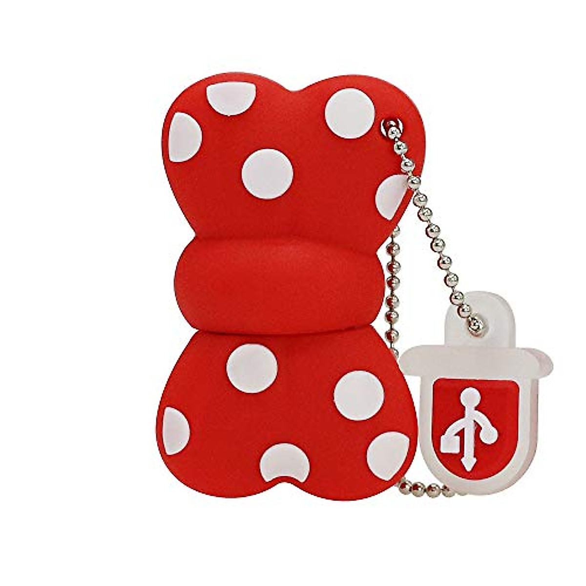 Aneew 16GB Pendrive Cartoon Cute Red Bowknots Model USB Flash Drive Memory Stick U Disk Thumb Girl Gift