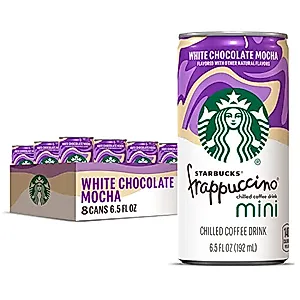 Starbucks Frappuccino Coffee Drink, White Chocolate Mocha, Mini, 6.5 Fl Oz Bottles (Pack of 8)