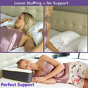 Sleepnitez Back and Side Sleeper Pillow for Neck and Shoulder Pain Cervical Neck Pillow with 3 Layers of Memory Foam Side Sleeping Pillow with Washable Tencel Cover