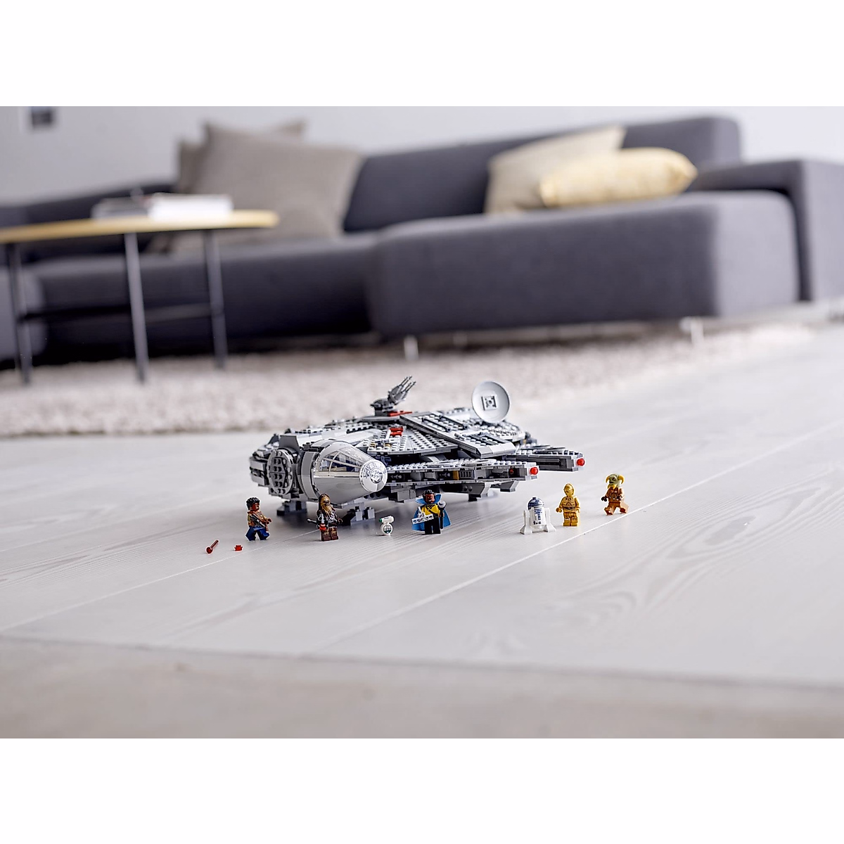 LEGO Star Wars Millennium Falcon 75257 Building Set - Starship Model with Finn, Chewbacca, Lando Calrissian, Boolio, C-3PO, R2-D2, and D-O Minifigures, The Rise of Skywalker Movie Collection