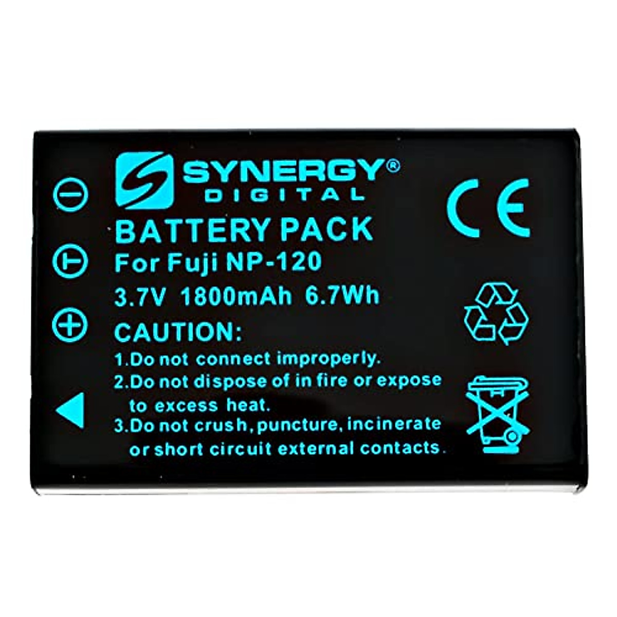 Synergy Digital SDNP120 Lithium-Ion Battery - Rechargeable Ultra High Capacity (3.7V 1800 mAh) - Replacement for Fuji NP-120, Pentax D-LI7 & Ricoh DB-43 Batteries