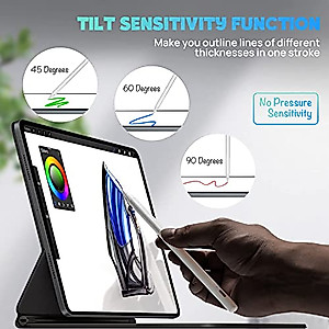 Stylus Pen for iPad with Palm Rejection, Tilt Sensitivity, ZVFBC iPad Pencil for Touch Screens Compatible with iPad Air 3rd/4th/5th, iPad Pro 11/12.9 inch, iPad 6th/7th/8th/9th/10th, iPad Mini 5th/6th