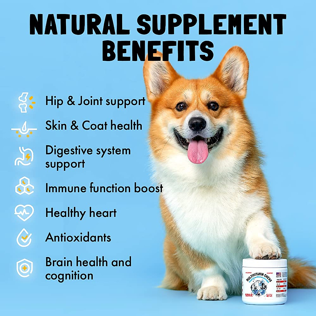 LEGITPET Dog Vitamins & Hip & Joint Supplement & Allergy Relief Chews & Calming Treats Bundle