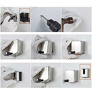 SPAANY Retractable Clothesline Indoor 3.5 m/11.4 Feets,Clothes Line with Adjustable Stainless Steel Rope String,Wall Mounted Clothes Drying Laundry Line for Bathroom Laundry,Black