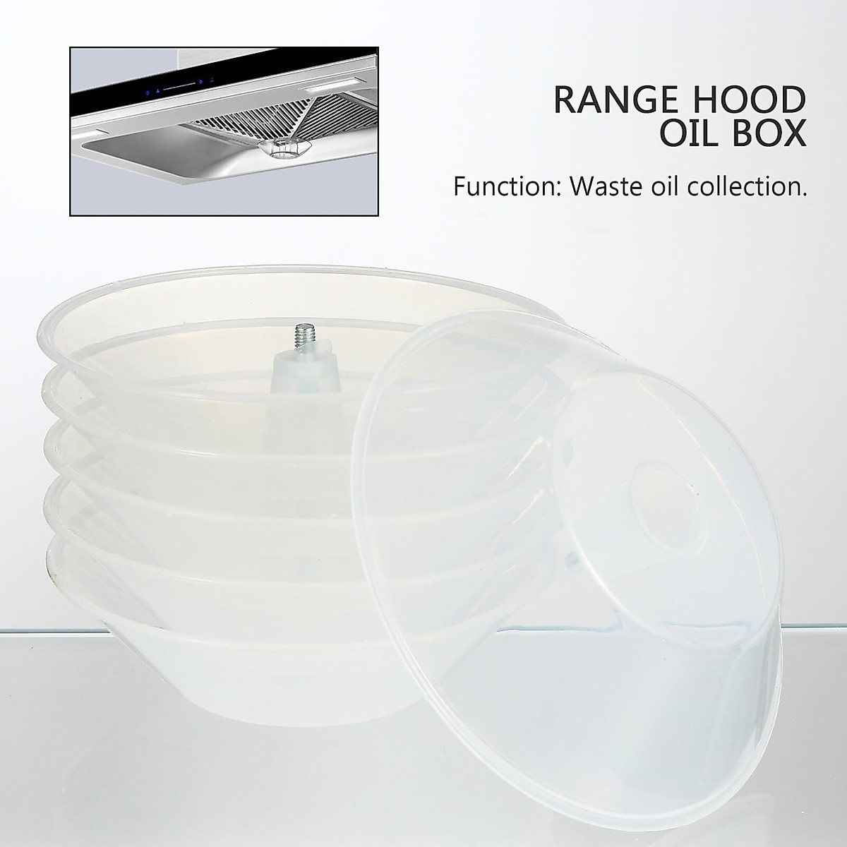Hemoton 6Pcs Plastic Range range hood oil catcher oil collecting cup range hood oil cup Hood Oil Catcher
