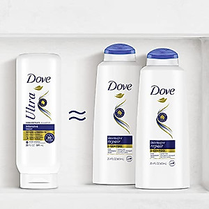 Dove Ultra Intensive Repair Concentrate Shampoo And Conditioner For Damaged Hair Repairs And Protects In 30 Seconds, 2X More Washes, Combo Pack, 20 fl oz (Pack of 2)