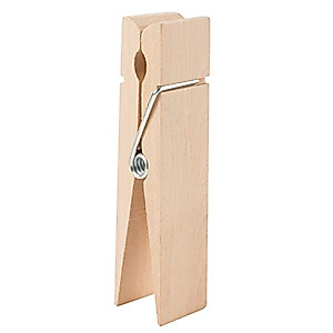 Jumbo Wooden Clothespins for Crafts (6 x 1.38 x 1.2 in, 8-Pack)