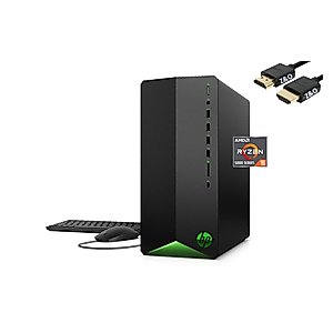 HP 2022 Newest Pavilion Gaming Desktop Computer, AMD 6-Core Ryzen 5600G Processor (Up to 4.4 GHz), AMD Radeon RX 5500, Mouse and Keyboard, Win 11 Home + HDMI Cable (16GB RAM | 256GB SSD)