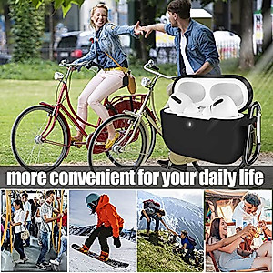 Ceecotes for Airpods Pro 2nd Generation Case Cover 2022, Compatible with Airpods Pro 2 Case generation Soft Silicone Skin Cover, Shock-Absorbing Protective Case with Keychain for Airpods Pro 2 (Black)