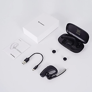 Langsdom Bluetooth Headsets Qualcomm V5.0 12 Hrs HD Talktime Wireless Earpiece CVC8.0 Noise Cancelling with Mute for Driving,Business,Office