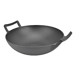 BTIHCEUOT Double Handle Wok, NonStick Cast Iron Pan Pot for Halogen Stove for Kitchen