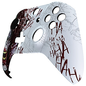 eXtremeRate Clown Hahaha Patterned Front Housing Shell Case for Xbox One S/X Controller, Soft Touch Faceplate Cover Replacement Kit for Xbox One S/X Controller (Model 1708) - Controller NOT Included