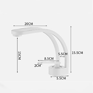 SWHC Bathroom Taps, Bathroom Sink Taps Basin Taps Taps for Bathroom Sink Brass Basin Mixer Tap for Bathtub or Kitchen Deck Mount
