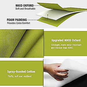 VILLEY Tall Directors Chair, Folding Camping Chairs, Makeup Artist Chair with Foot Rest, 900D Fabric for Tailgating Camp Lawn Picnic Fishing Beach, Supports 350 LBS, Green