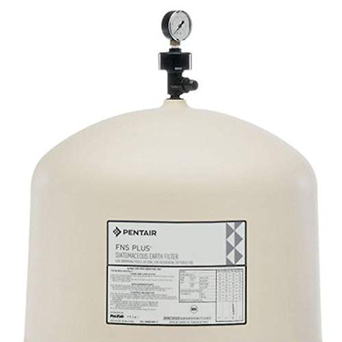 Pentair 180008 FNS Plus Fiberglass Reinforced Polypropylene Material, Vertical Grid, D.E. Pool Filter, 48 Square Feet, 96 GPM