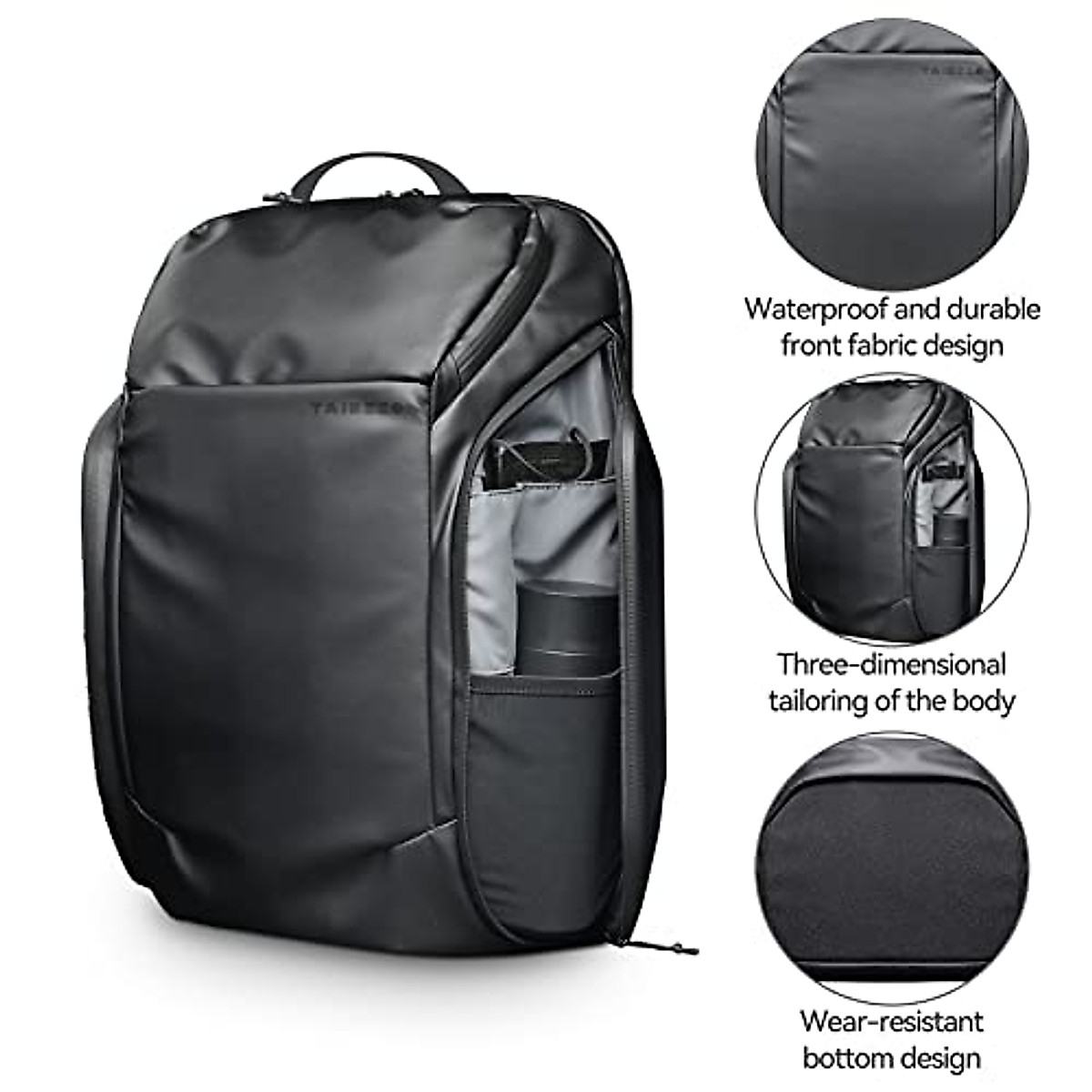 TAJEZZO Laptop Backpack Fit 15.6 Inch Notebook with USB Charging Port Durable 20L Travel Backpack Business Daypack