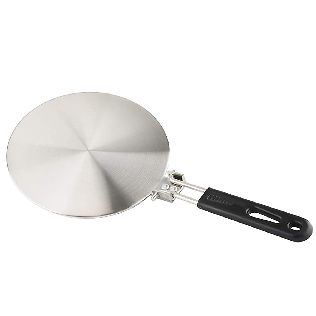 9.45inch Heat Diffuser Stainless Steel Induction Diffuser Plate with Foldable PP Handle, Induction Adapter Diffuser Converter Hob Simmer Ring Plate for Electric Gas Stove Glass Induction Cooktop