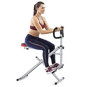 Marcy Squat Rider Machine for Glutes and Quads Workout XJ-6334, Silver & Black