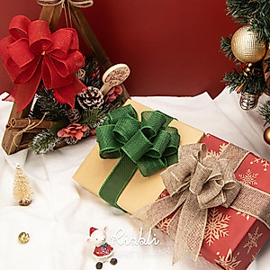 Ribbli Burlap Ribbon Continuous 20 Yard 1.5 Inch Natural Wired Ribbon for Wreaths,Big Bows,Tree Decoration,Outdoor Decoration